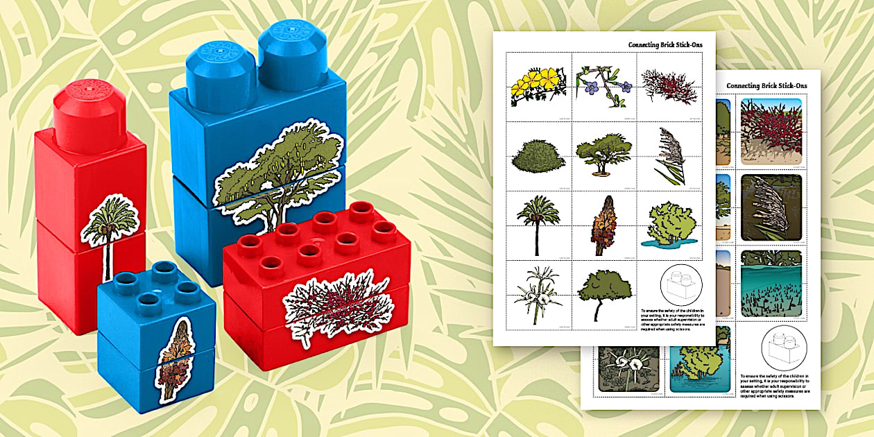 Connecting Blocks - UAE Plants - Lower Primary - Twinkl