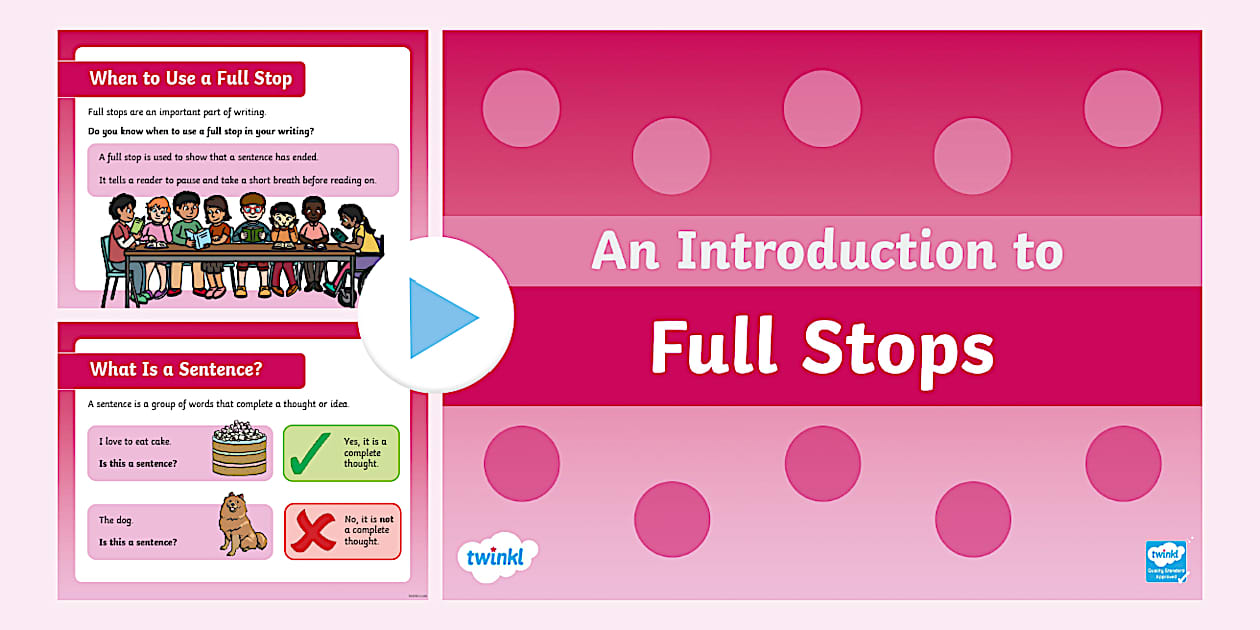 An Introduction to Full Stops PowerPoint (teacher made)