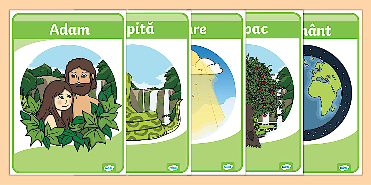 Adam și Eva – Planșe (Hecho por educadores) - Twinkl