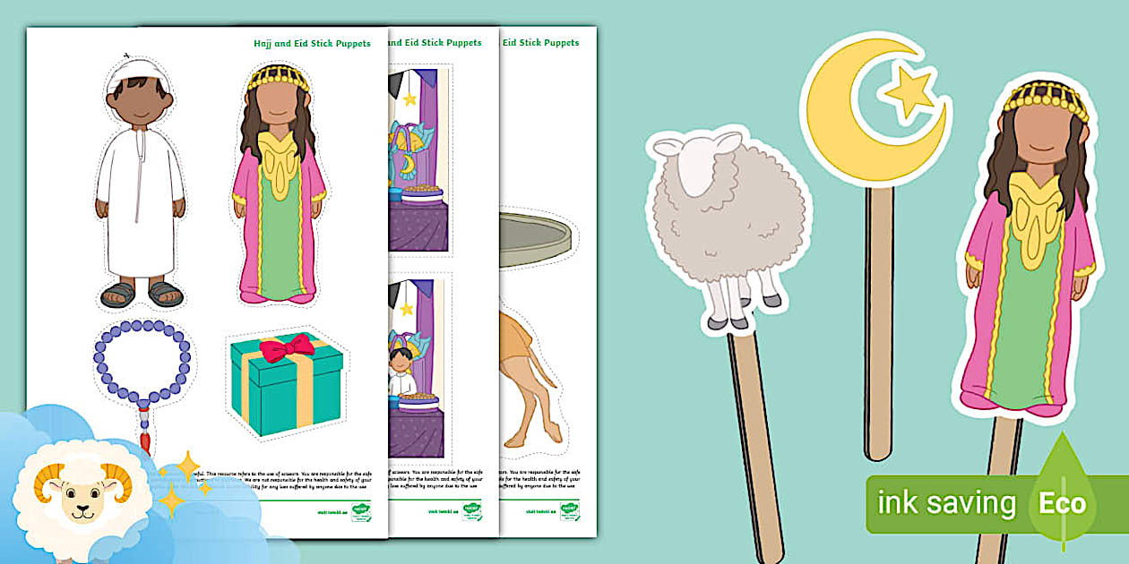 (Islamic Studies) Hajj and Eid-Al Adha Stick Puppets