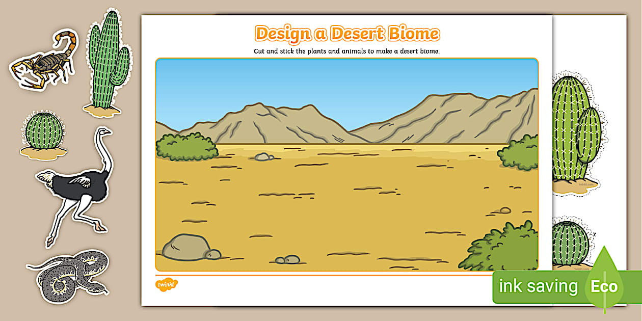 Desert Biome Cutting Skills Activity (teacher made) - Twinkl
