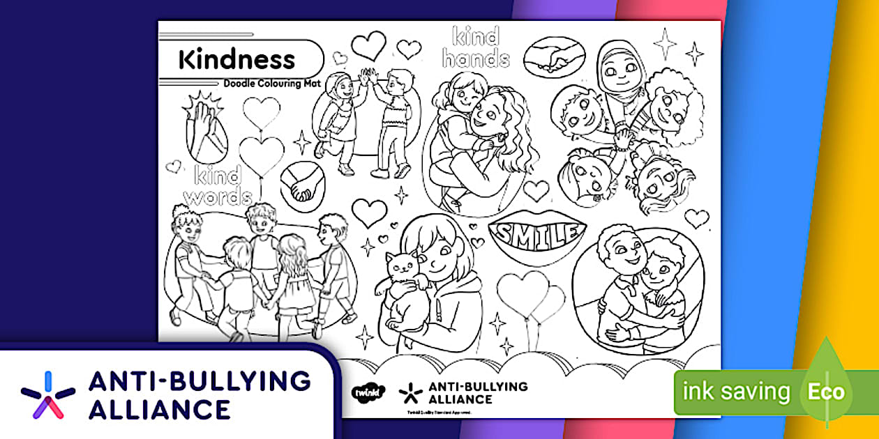 FREE! - Anti-Bullying Week: Doodle Colouring Page - Twinkl