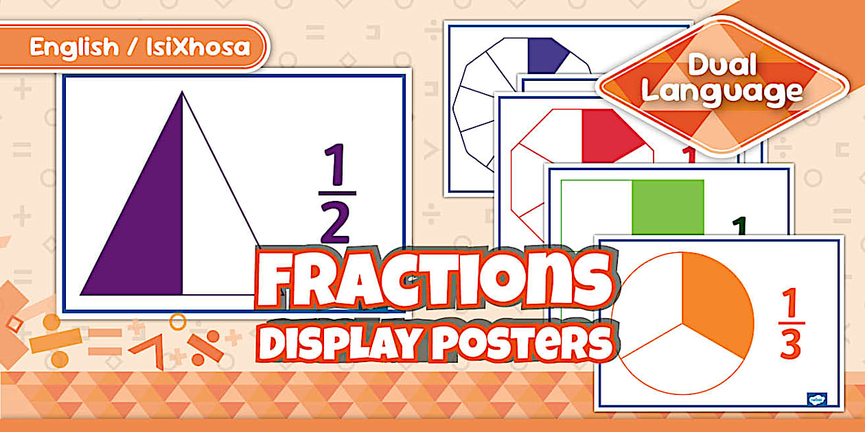 Grade 4 Fractions Display Posters IsiXhosa/English (CAPS Aligned)