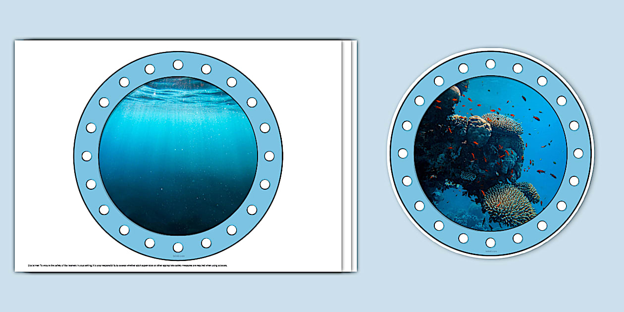 Submarine Window Cut-Outs (teacher made) - Twinkl