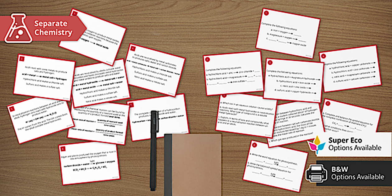 AQA Chemistry Revision Flashcards | GCSE Chemistry | Beyond