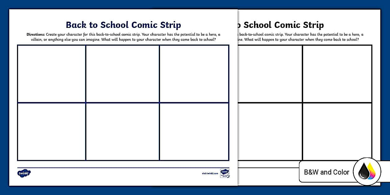 Back to School Comic Strip | 7th Grade Resource | Twinkl USA