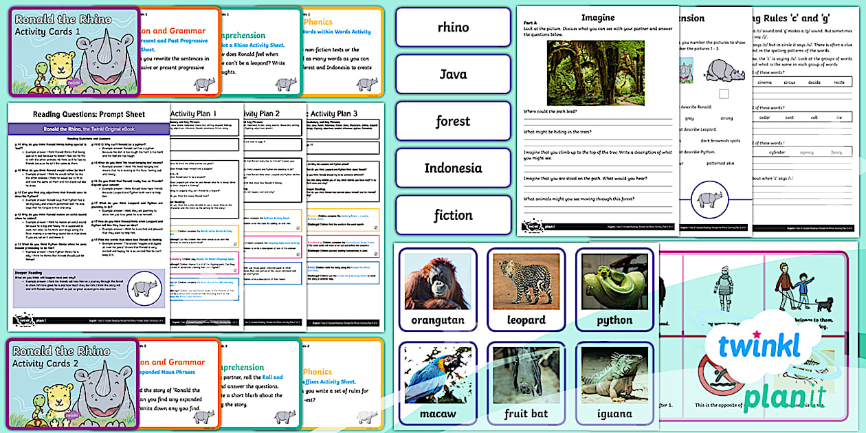 Ronald the Rhino Guided Reading Y2 Unit Pack (teacher made)