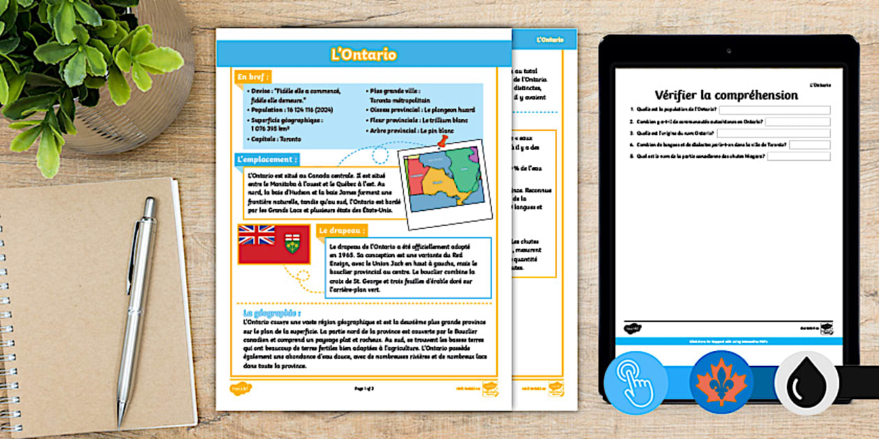 Ontario Interactive Reading Comprehension French - Twinkl
