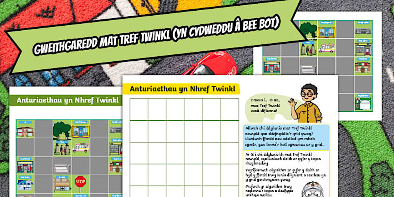 Gweithgaredd Mat Tref Twinkl (yn Cydweddu â Bee Bot)