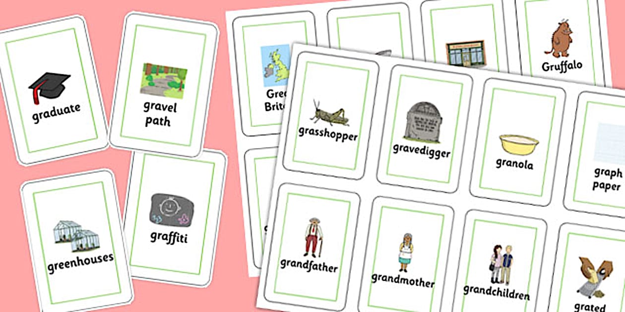 3 Syllable GR Playing Cards (teacher made) - Twinkl