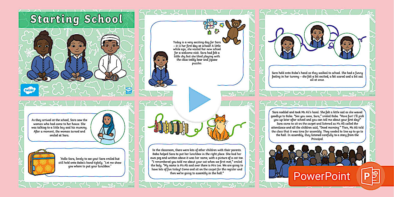 UAE EYFS Starting Kindergarten / Foundation Stage Editable PowerPoint Story