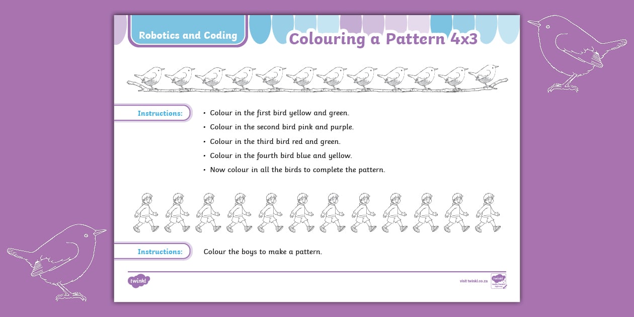 Robotics and Coding - Pattern Recognition - Birds on a Wire