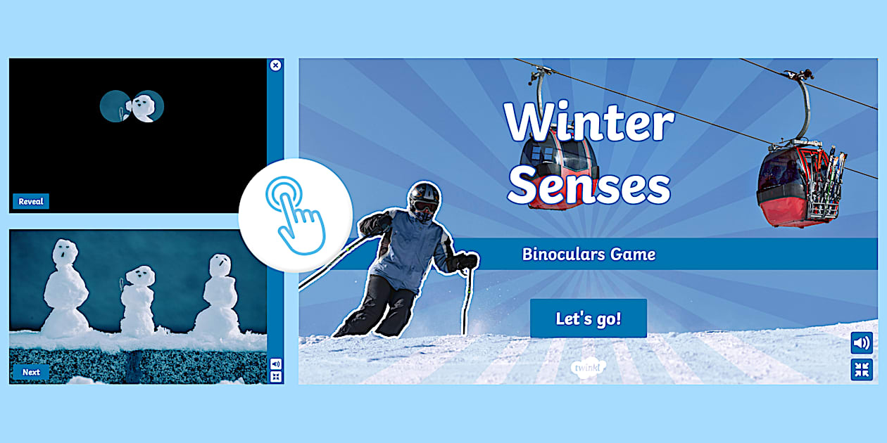 Winter Senses Interactive Binoculars Game (teacher made)