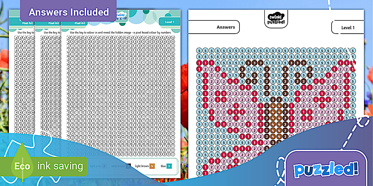 Butterfly Pixel Art Colouring Puzzle Pack | Twinkl Puzzled