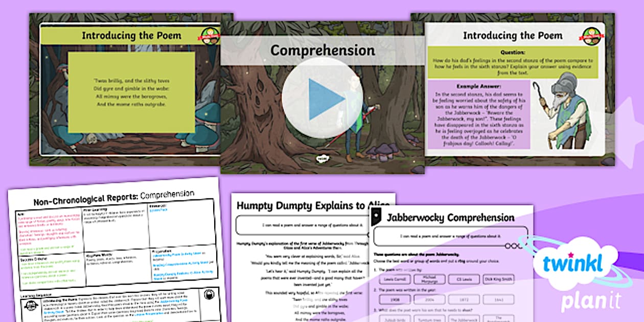 Animals: Jabberwocky: Non-Chronological Reports 1 Y5 Lesson Pack