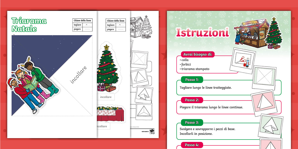 Artigianato Triarama Natale (teacher made) - Twinkl