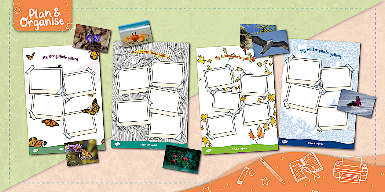 Seasonal Photo Gallery Cut 'n' Stick | Nature Journaling
