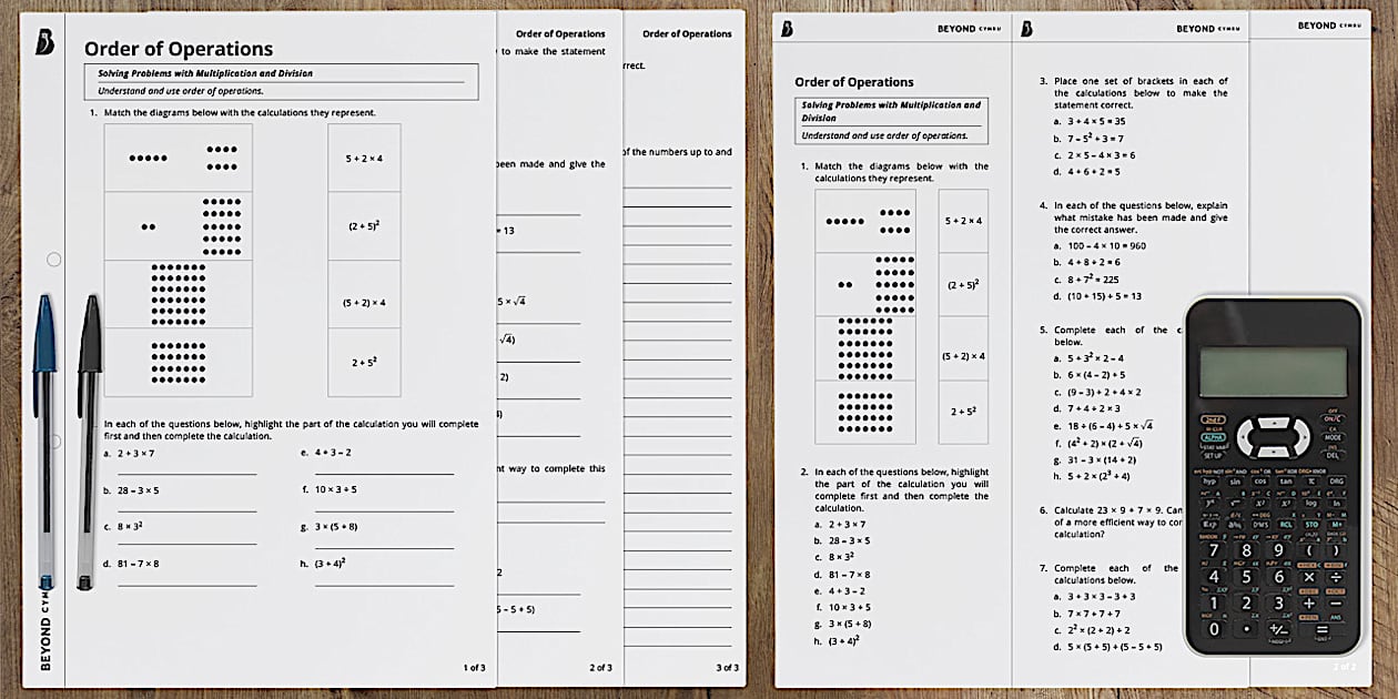 Order of Operations (teacher made) - Twinkl