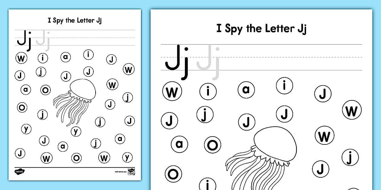 I Spy the Letter Jj Activity for PreK-K - Twinkl