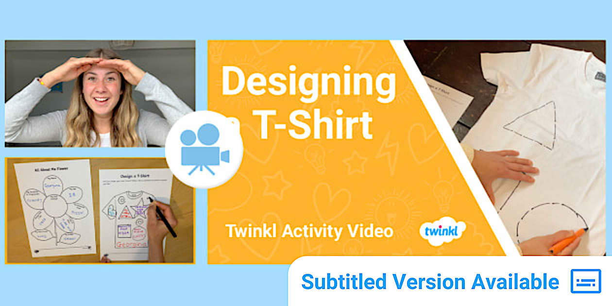 KS1 (Ages 5-7) Activity Video: Designing a T-Shirt All About You