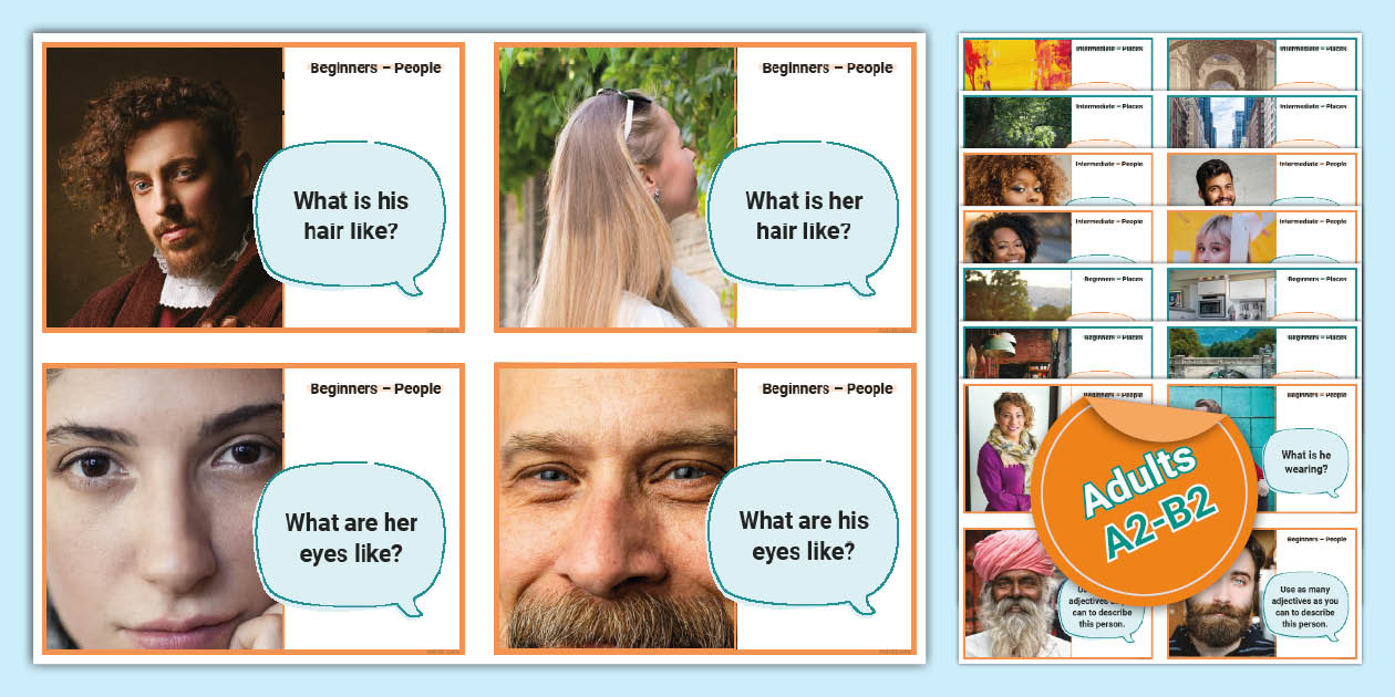 ESL People and Places Describing Cards [Adults, A2-B2]