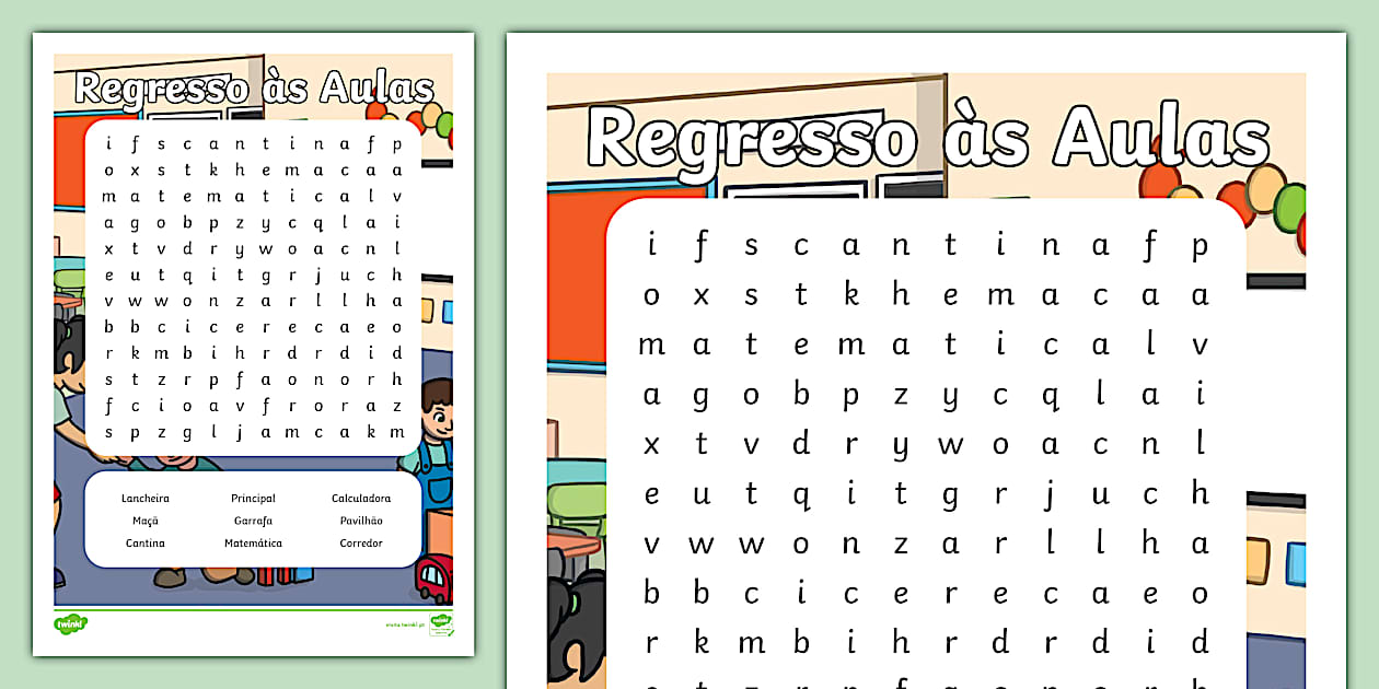 Sopa de Letras: Regresso às Aulas (profesor hizo) - Twinkl