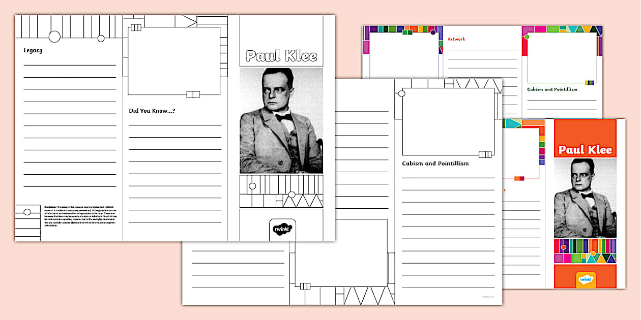 Paul Klee Leaflet Template (teacher made) - Twinkl