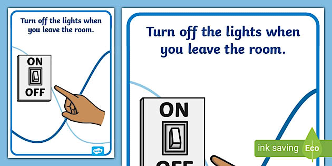 Turn off the Lights Display Poster (teacher made) - Twinkl