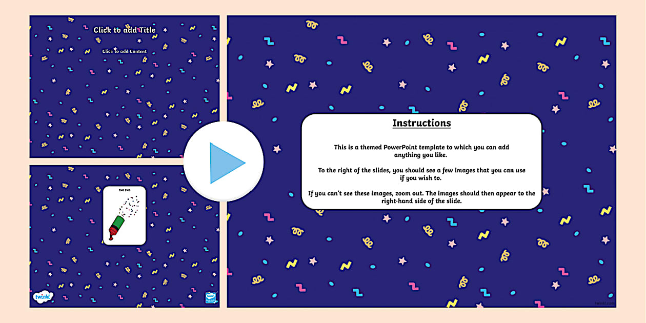 Confetti PowerPoint Background (teacher made) - Twinkl