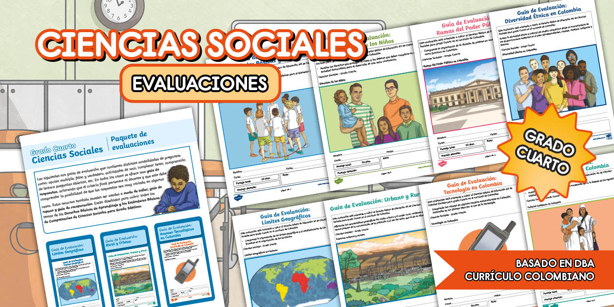 Evaluaciones Ciencias Sociales 4 Primaria Colombia