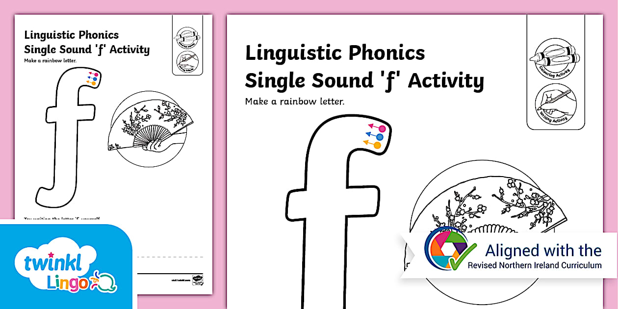 Linguistic Phonics Single Sound 'f' Activity Sheet