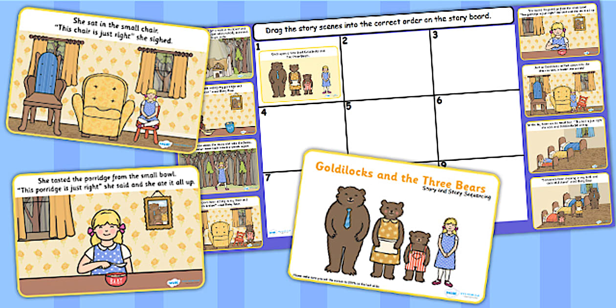 Goldilocks Story and Story Sequencing Flipchart - goldilocks