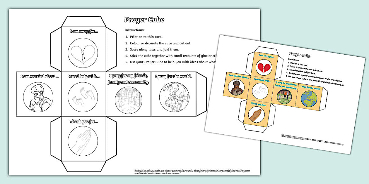 Prayer Cube Printable Craft | Christianity | Twinkl - Twinkl
