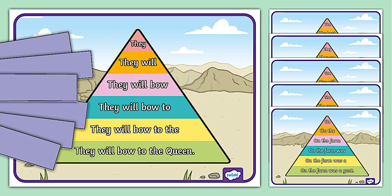 Reading Fluency - Pyramid Sentences Phase 3 (Teacher-Made)