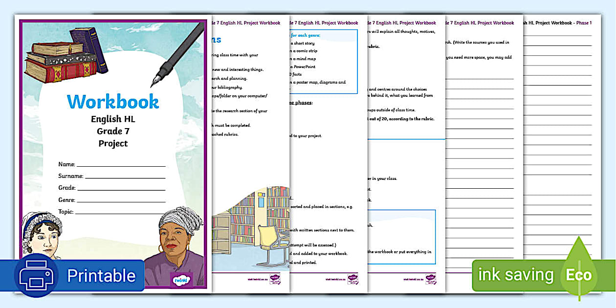English Grade 7 Project - Twinkl South Africa - Twinkl