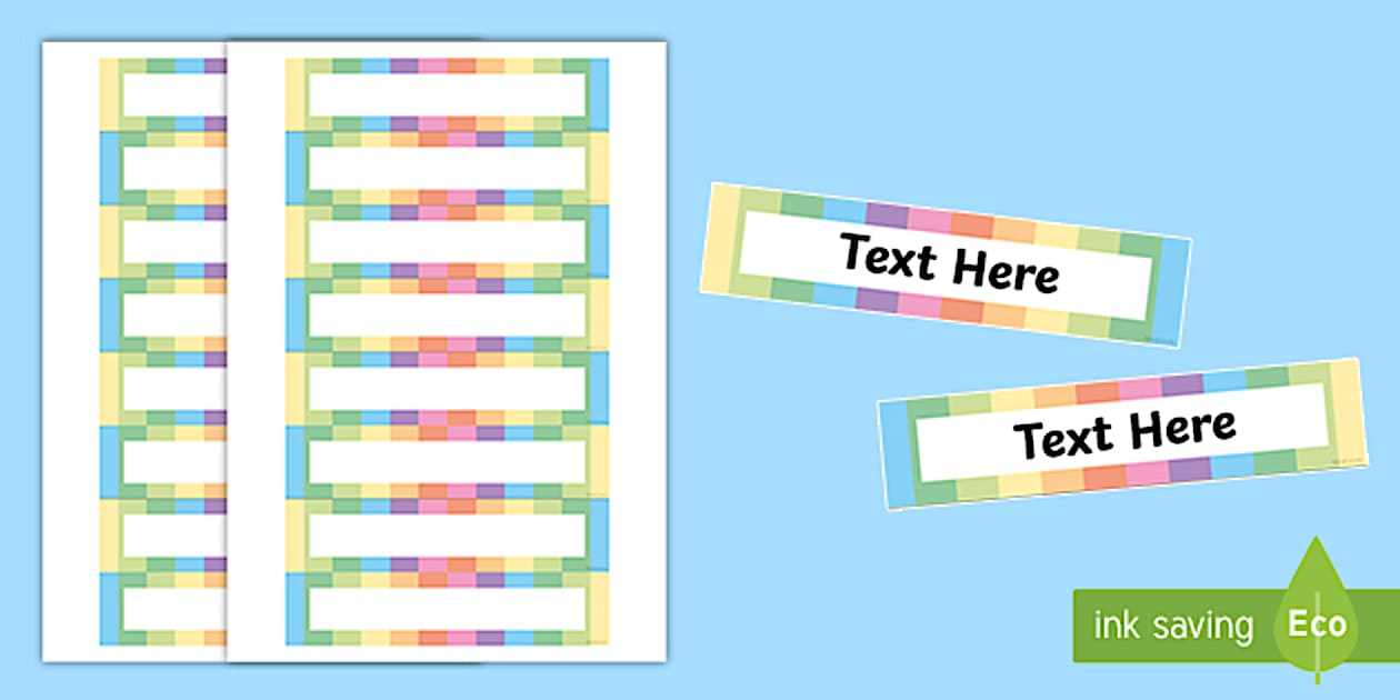 Free Classroom Drawer Labels | Pastel-Coloured Stripes