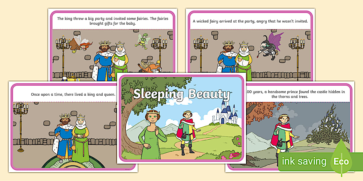 Black and White Sleeping Beauty Story (teacher made)
