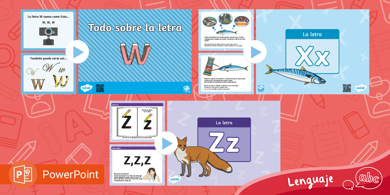 Pack | Recursos | PowerPoint | Letras | W-X-Z | - Twinkl