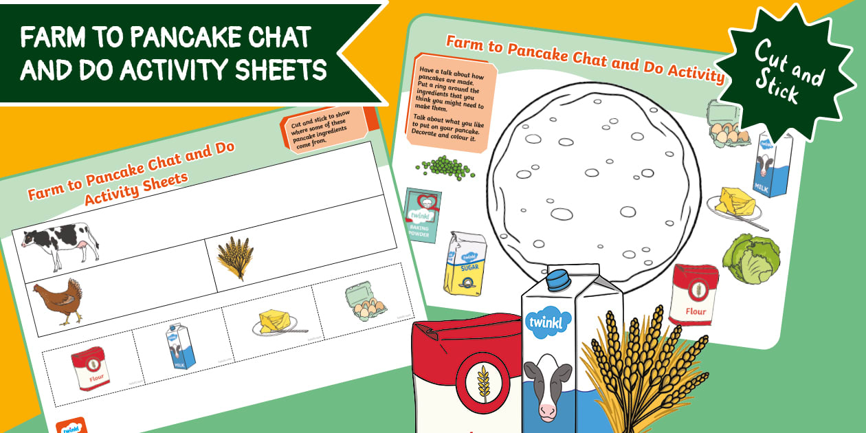 * NEW * Farm to Pancake Chat and Do Activity Sheets