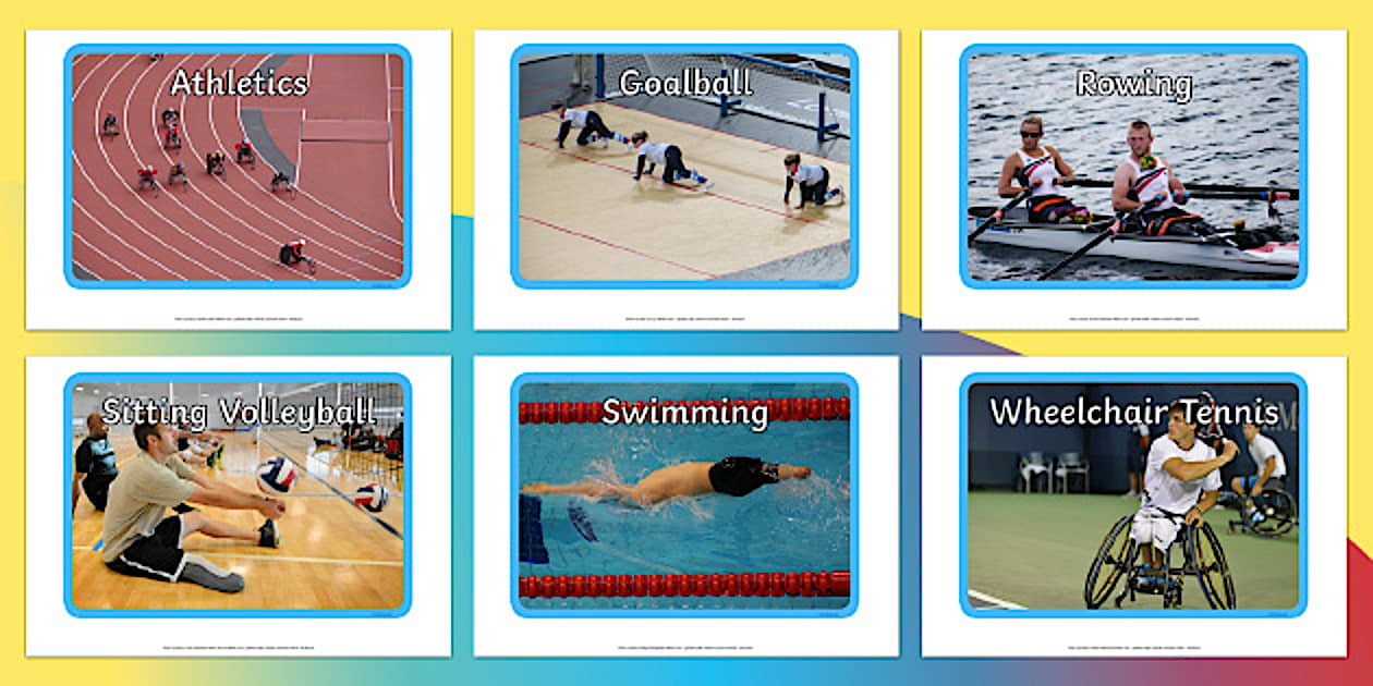 Cursive Para-Games Sports Display Photos - Twinkl