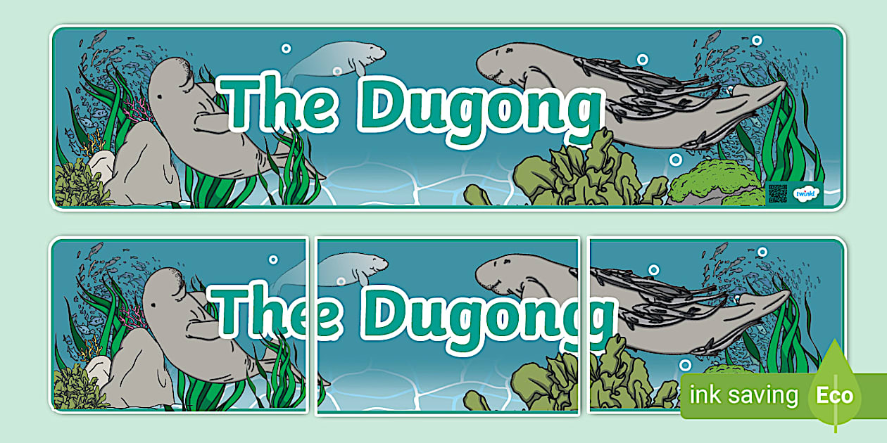 Dugong Display Banner (teacher made) - Twinkl