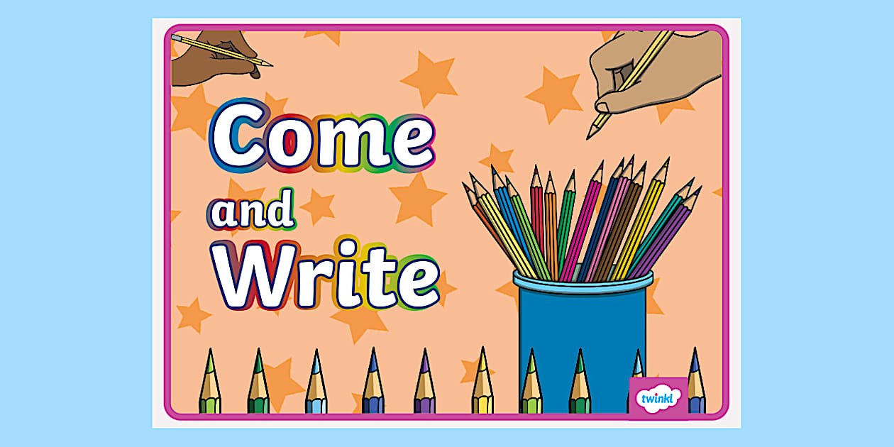 Cursive Come and Write Display Poster (Teacher-Made)