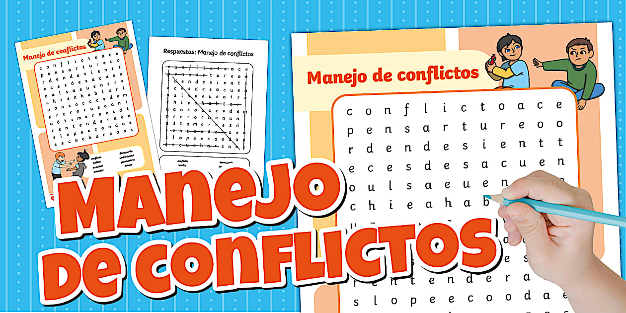 Sopa de letras resolución de conflictos