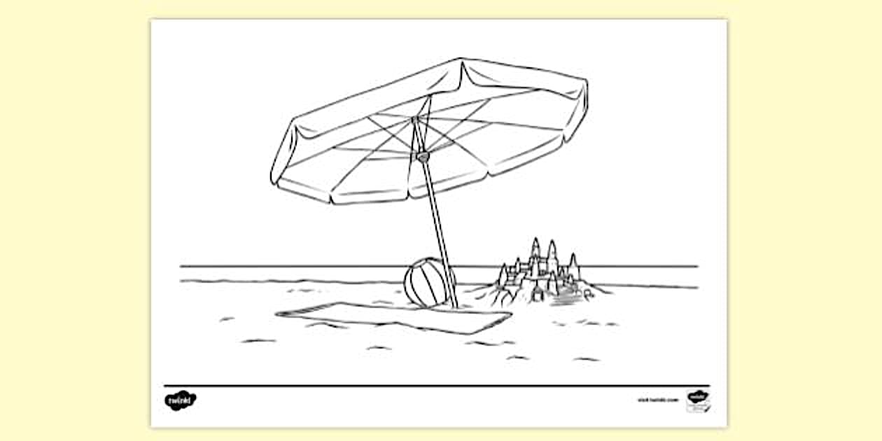 Seaside Colouring Page | Colouring Sheets