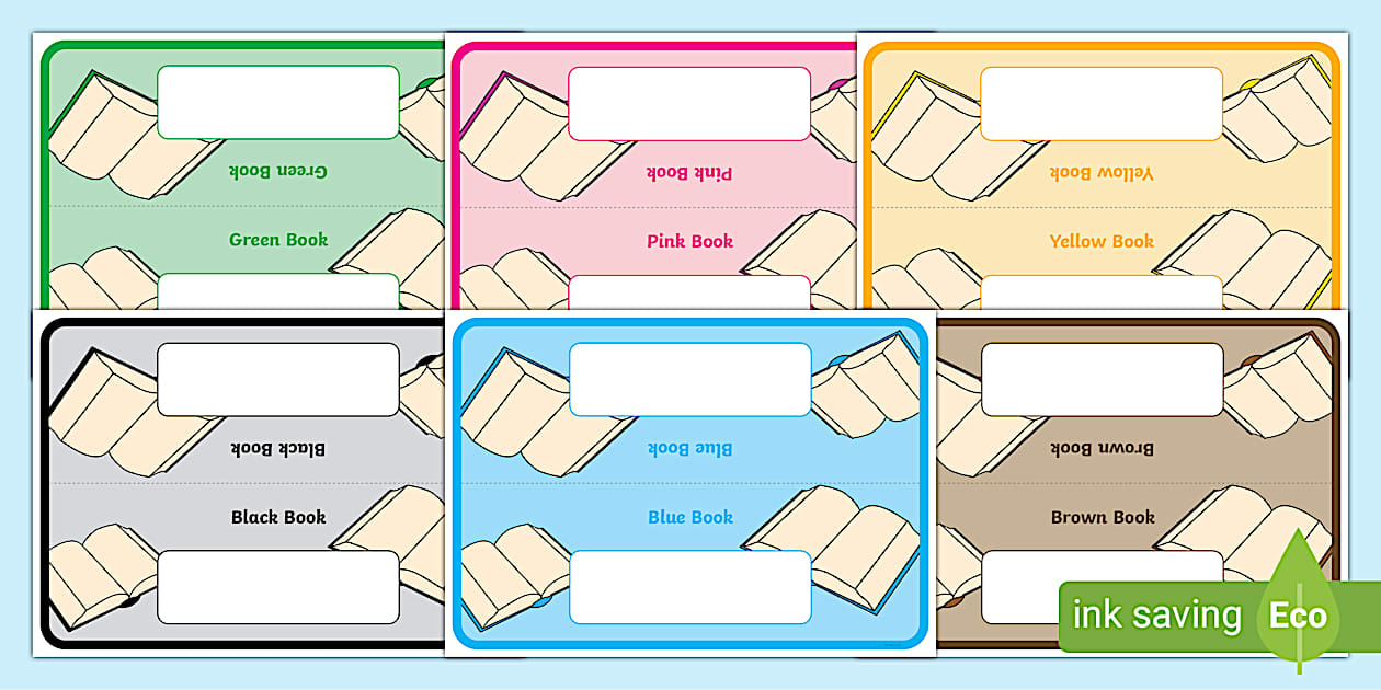👉 Editable Class Group Table Signs (Color Books) - Twinkl