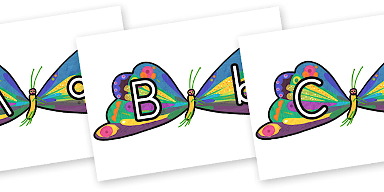 Butterfly A-Z Posters to Support Teaching on The Very Hungry Caterpillar