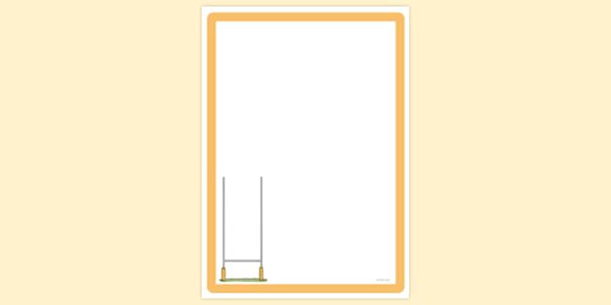 Rugby Goal Posts Page Border | Page Borders | Twinkl