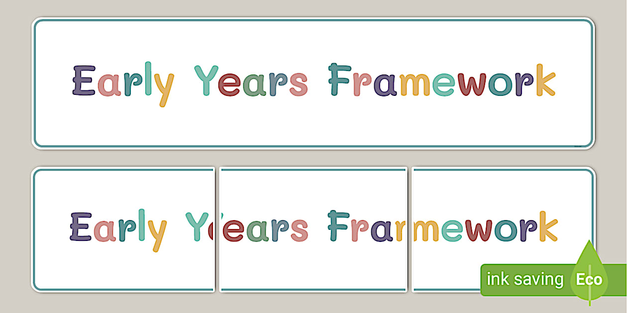 Early Years Framework Muted Colours Banner - Twinkl