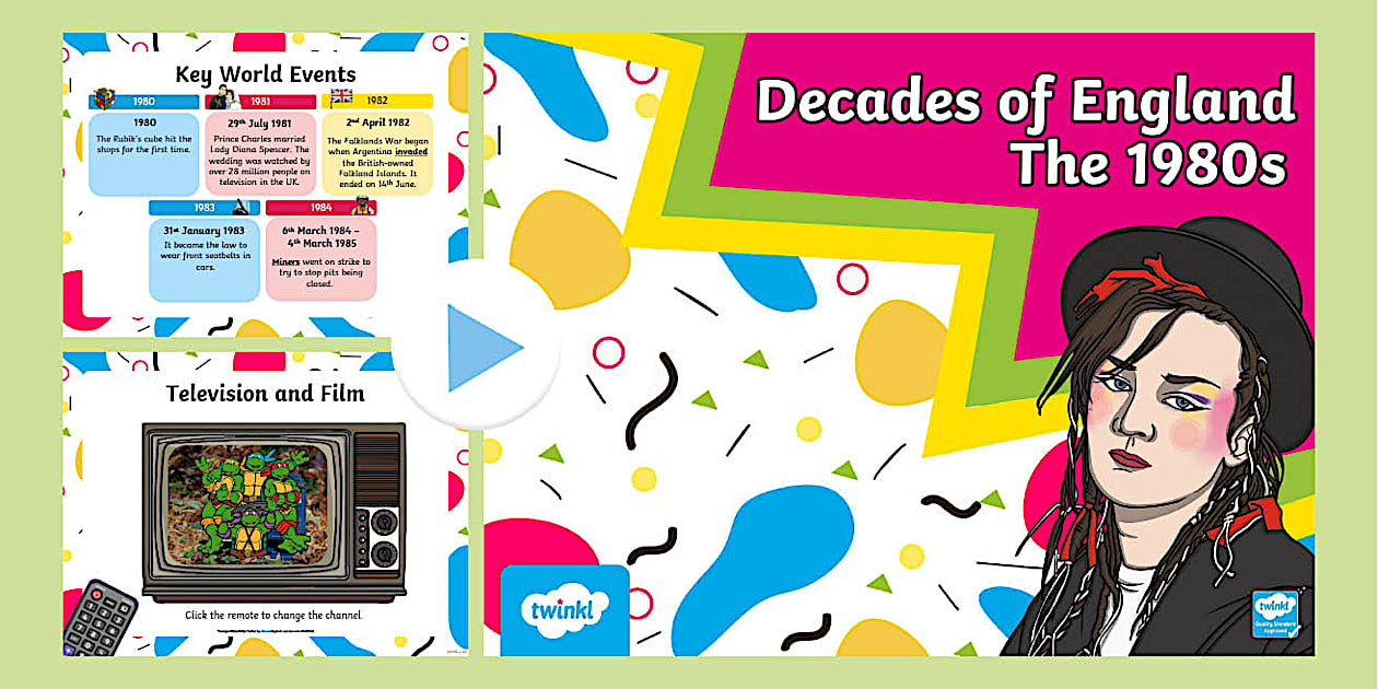 Decades of England - the 1980s PowerPoint (teacher made)