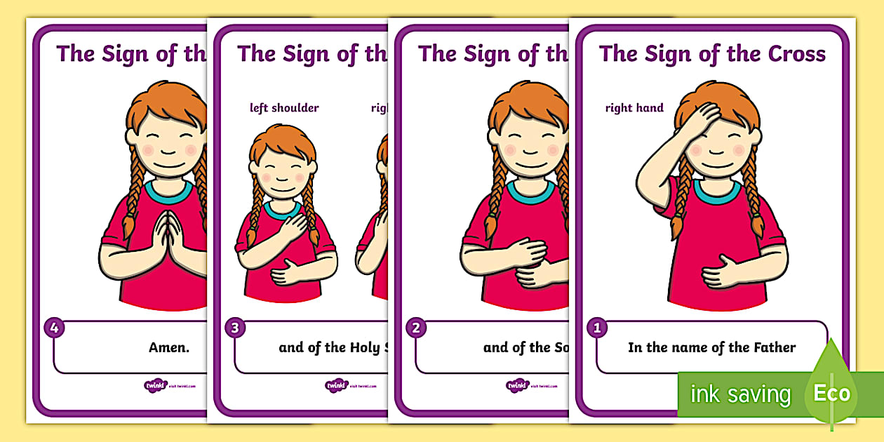 Editable Sign of the Cross Display Posters - Twinkl